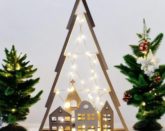 Weihnachtsbaum aus Holz Modell Lichtung, nachhaltiger Tannenbaum ...