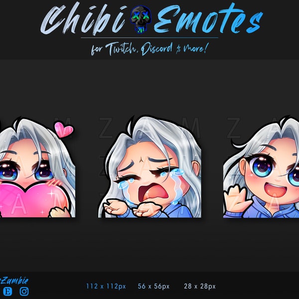 Silver Hair Emotes - Etsy