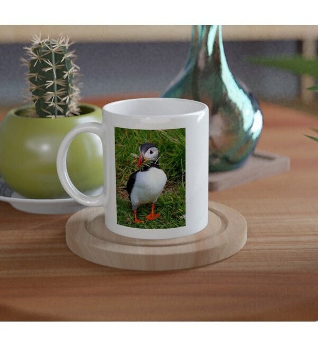 Puffin Mug With Unique Puffin Photos. Gift for Mum, Gift for Dad, Gift ...
