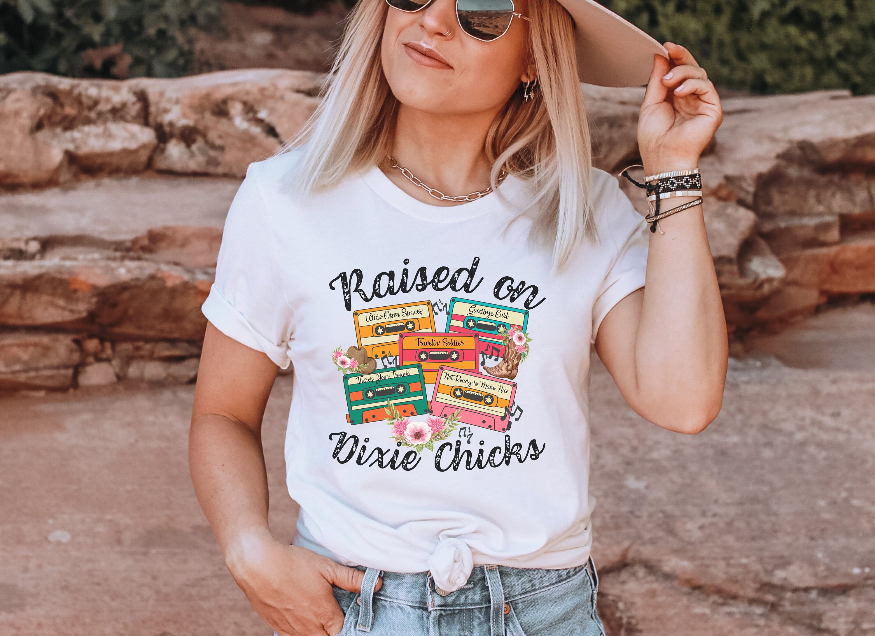 Raised on Dixie Chicks Shirt, Dixie Chicks Tshirts, 80s 90s Country T ...