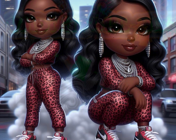 Cute Clipart Chibi, Melanin Queen Clipart, Png Clipart for Download ...