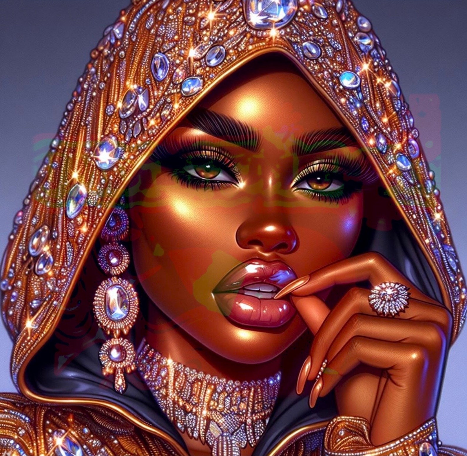 Bling Queen Shining Like a Diamond With Her Blinged Out Hoodies ...