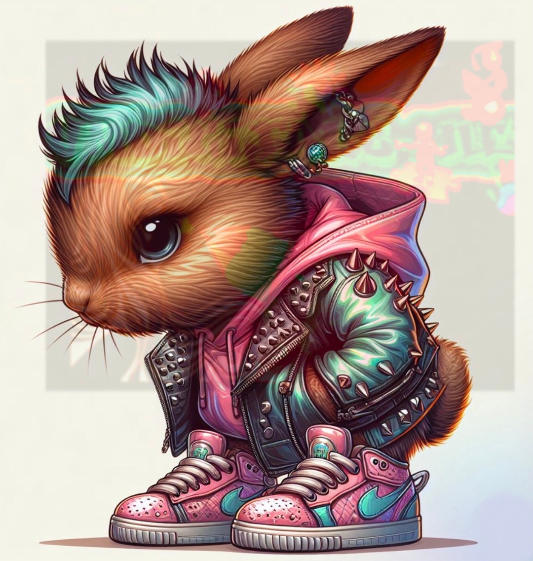 Easter Mohawk Bunny Design Punk Png for Sublimation - Etsy