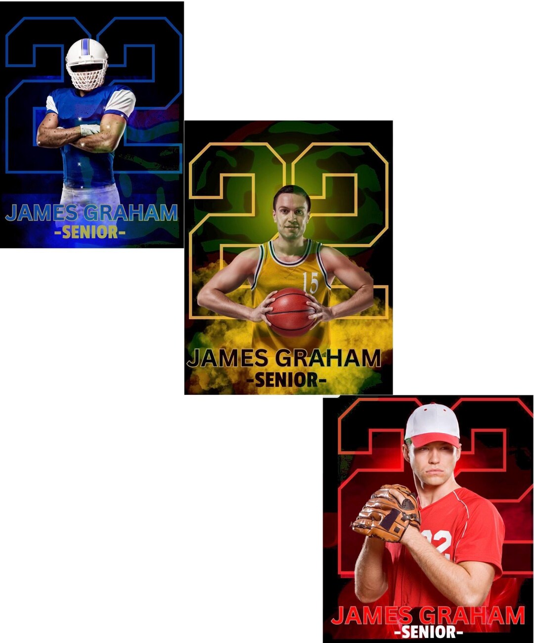 Sports Themed Editable Canva Template Bundle Football, Baseball, Soccer ...