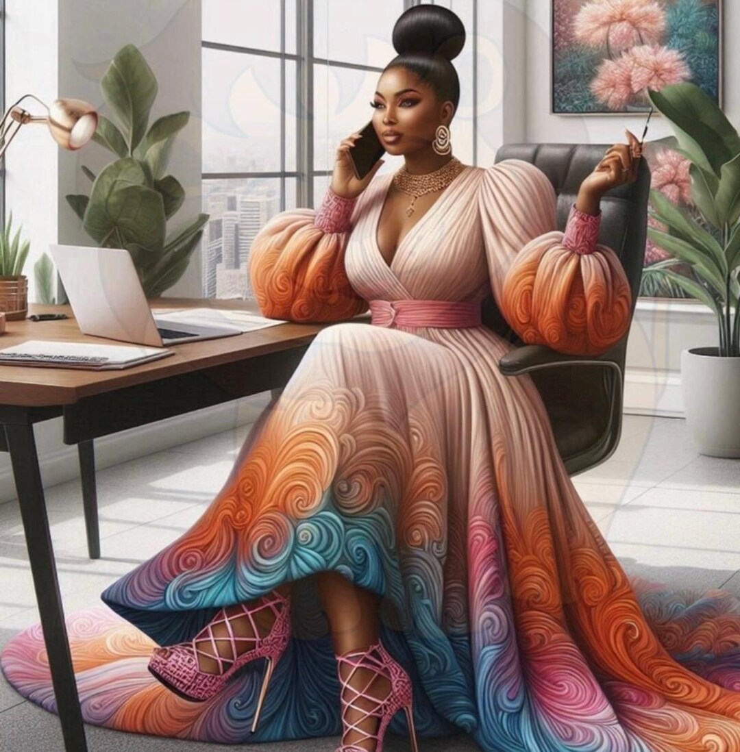 Black Queen, Black Girl Magic, Melanin Full Figure Plus Size Queen Boss ...