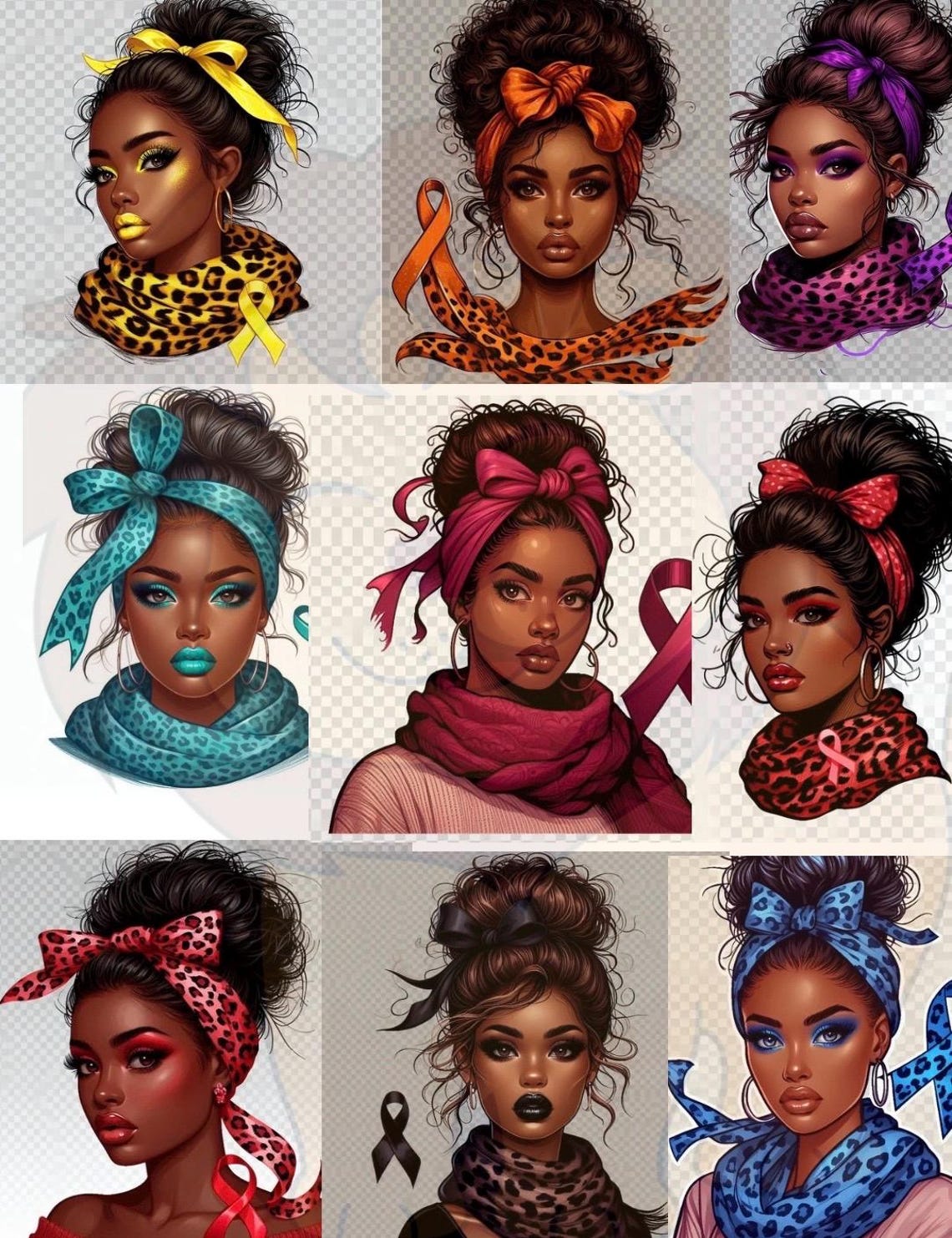 Fighting Cancer Awareness Design Bundle 5 Random Images in the Bundle ...