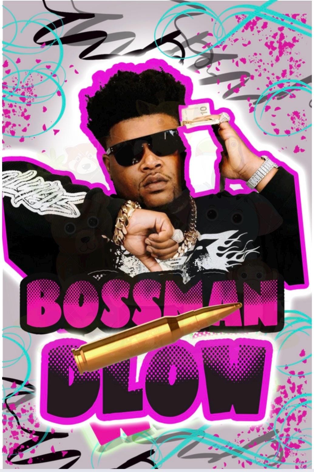 Rapper Bossman Dlow Design Png for Shirts, Bags, Mugs for Sublimation ...