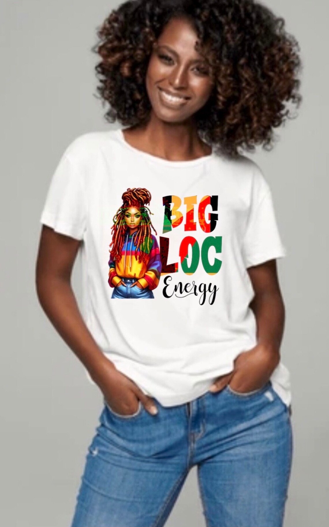 Juneteenth Big Loc Black Girl Energy Design Png for Our Dreadlock ...