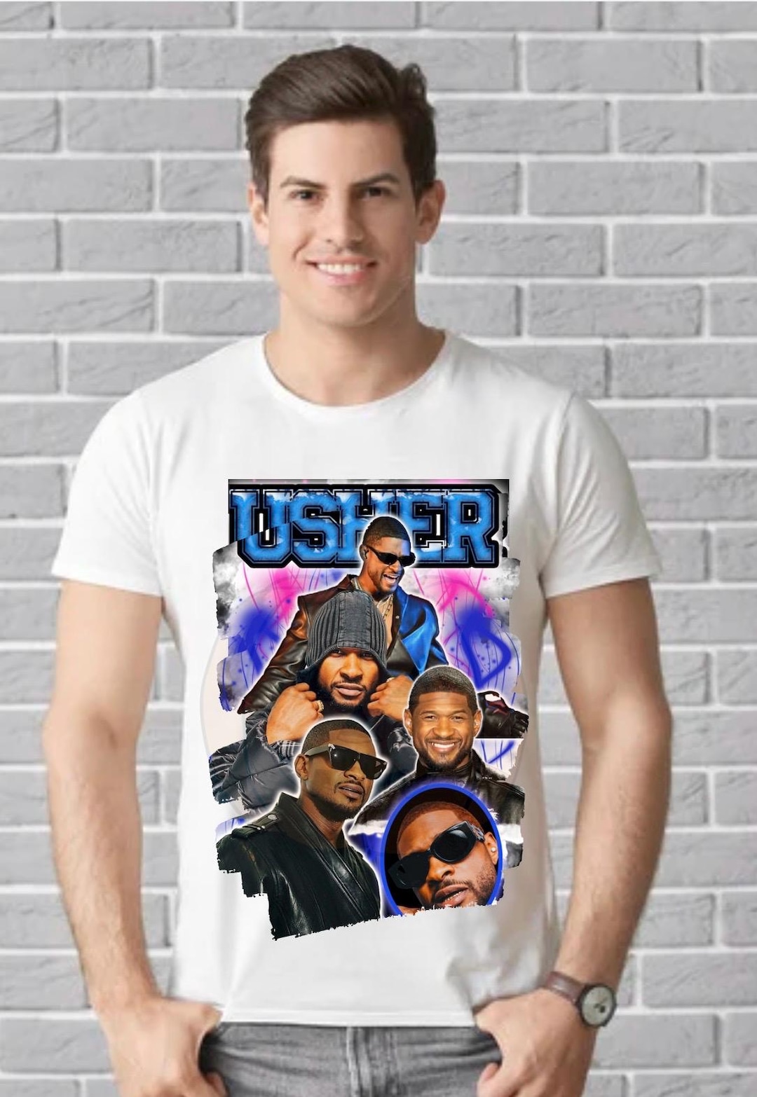 Usher Fan Design Png Performer Usher Raymond Black King Design Png for ...