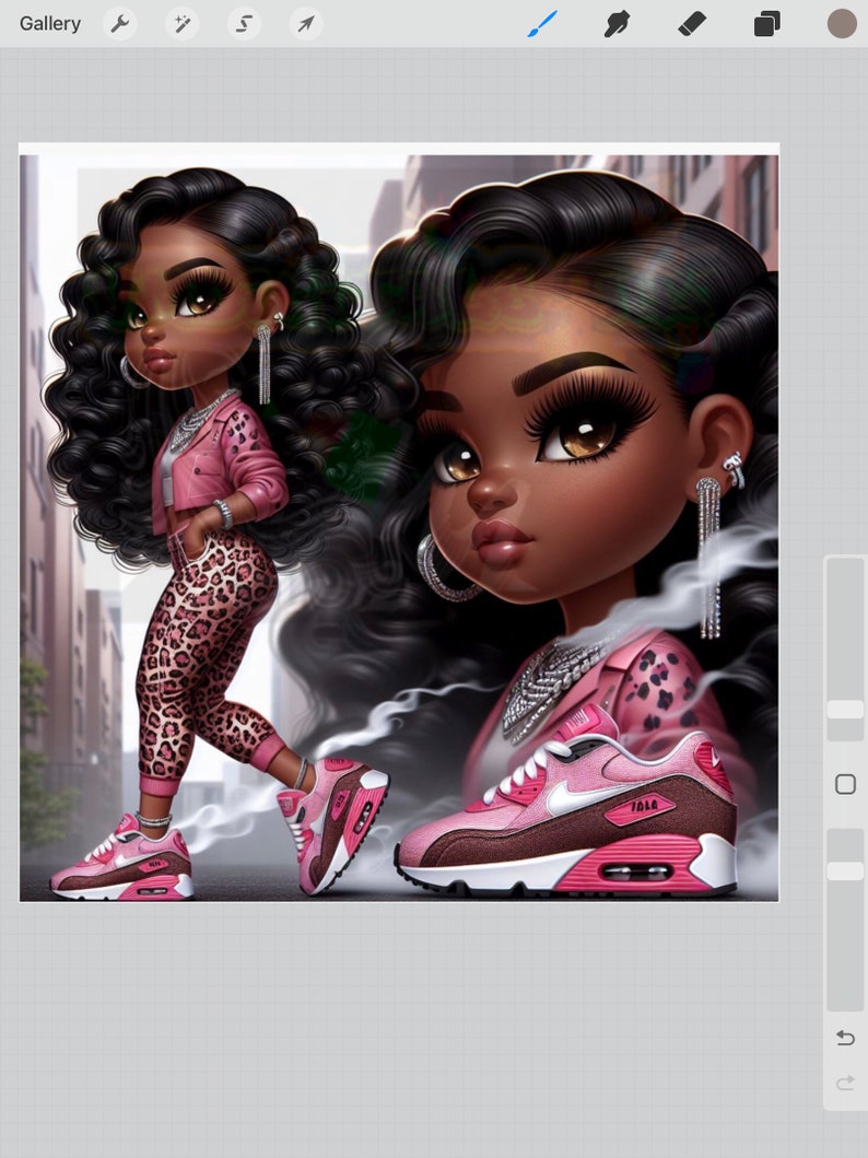 Beautiful Urban Chibi Design Png Girl - Etsy