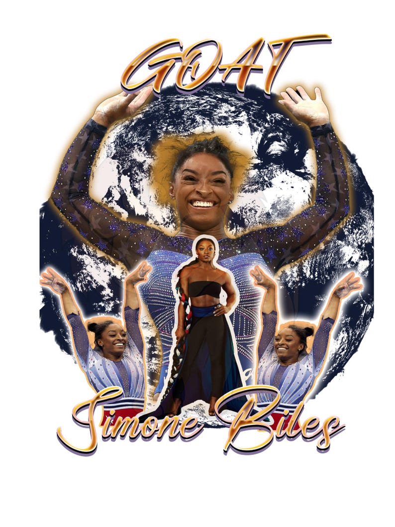 Simone Biles Design the Goat, Olympian Simone Gold Winner - Etsy
