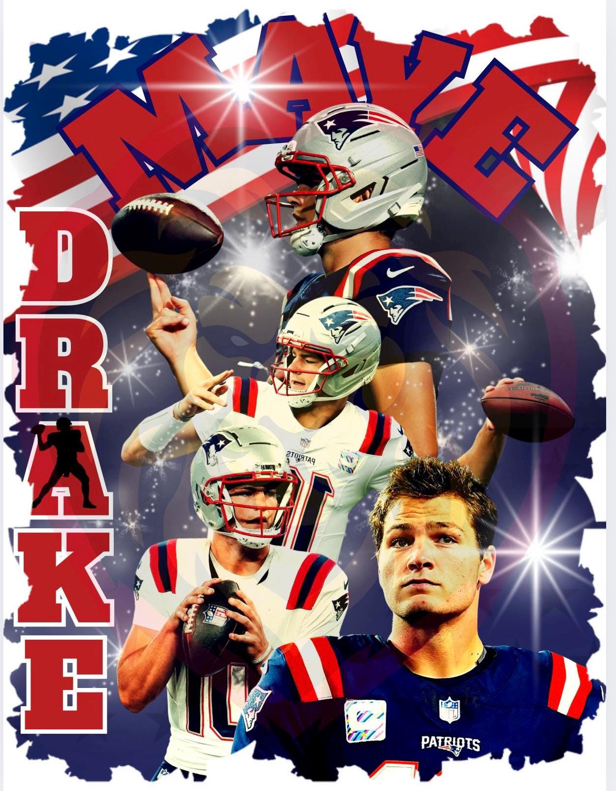 Drake Maye Fan Design Png, the Patriot Fan Diy Png for Sublimation, Dtf ...