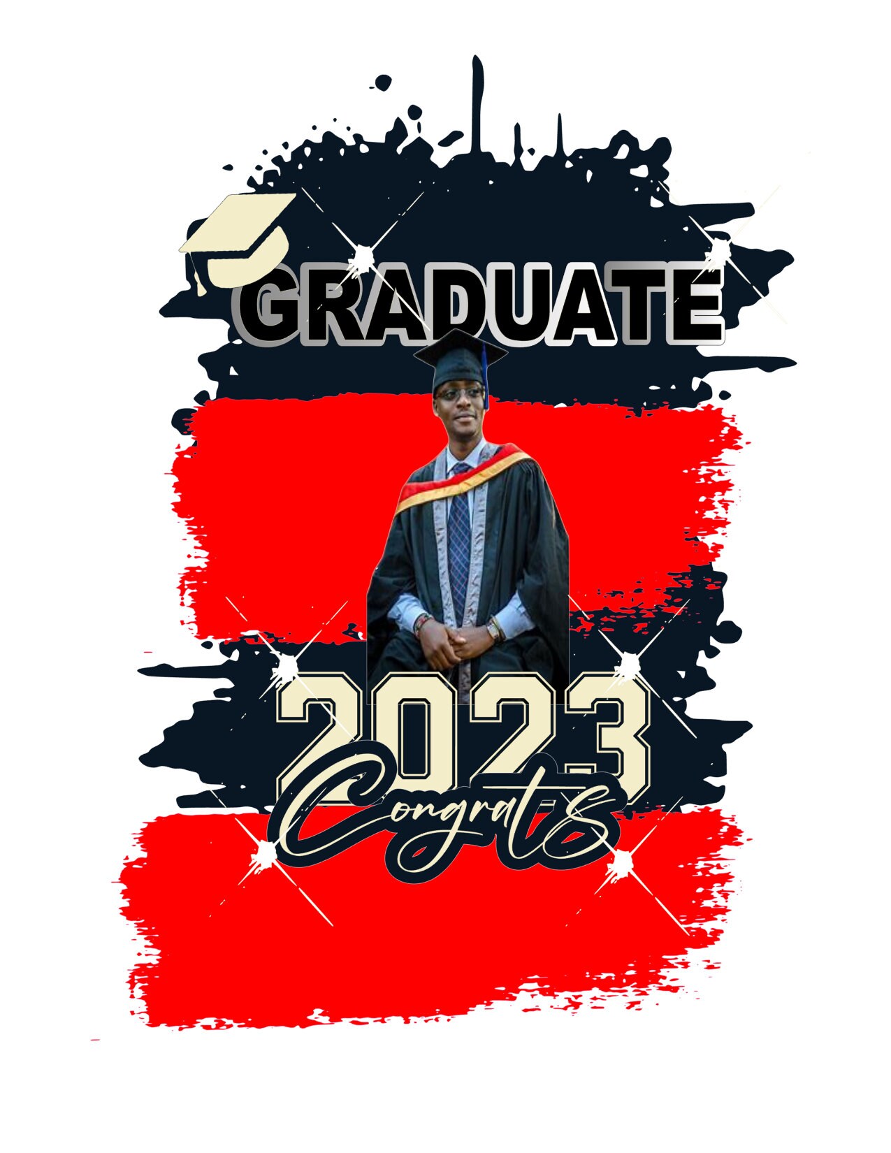 Burst of Color Grad Template in Red Png Design - Etsy Israel