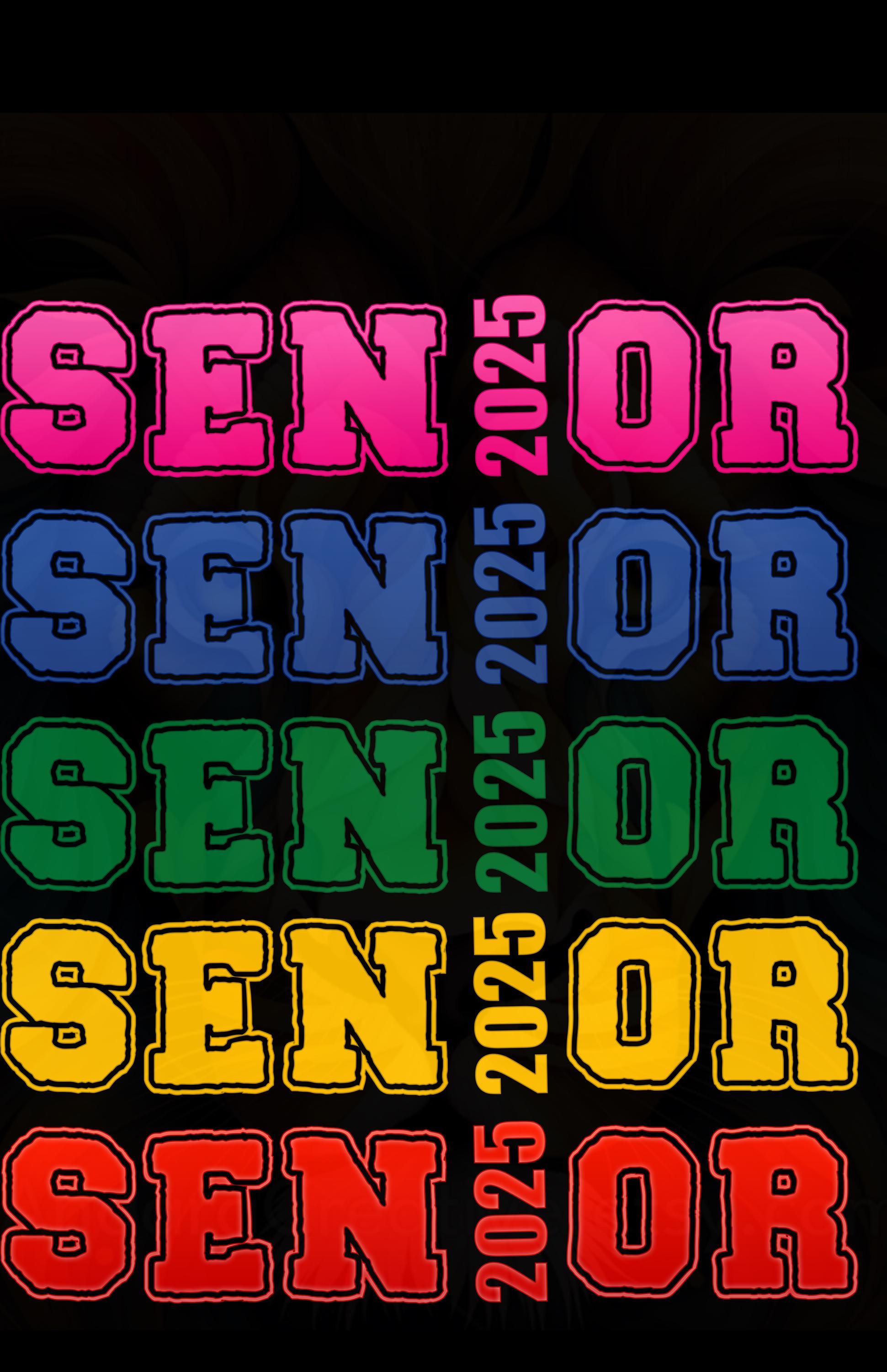 2025 Graduation Text Png Bundle Design in Assorted Colors. Senior 2025 ...