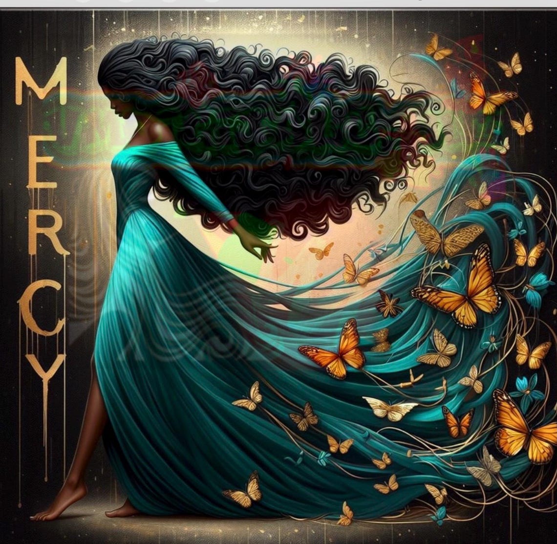 Black Girl Magic Mercy Design Png, Black Queen Design for Sublimation ...