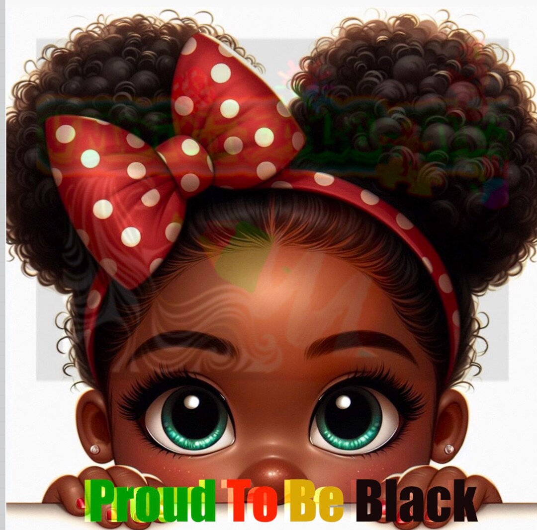 Proud to Be Black Girl With Afro Puffs Sublimation Design Png - Etsy
