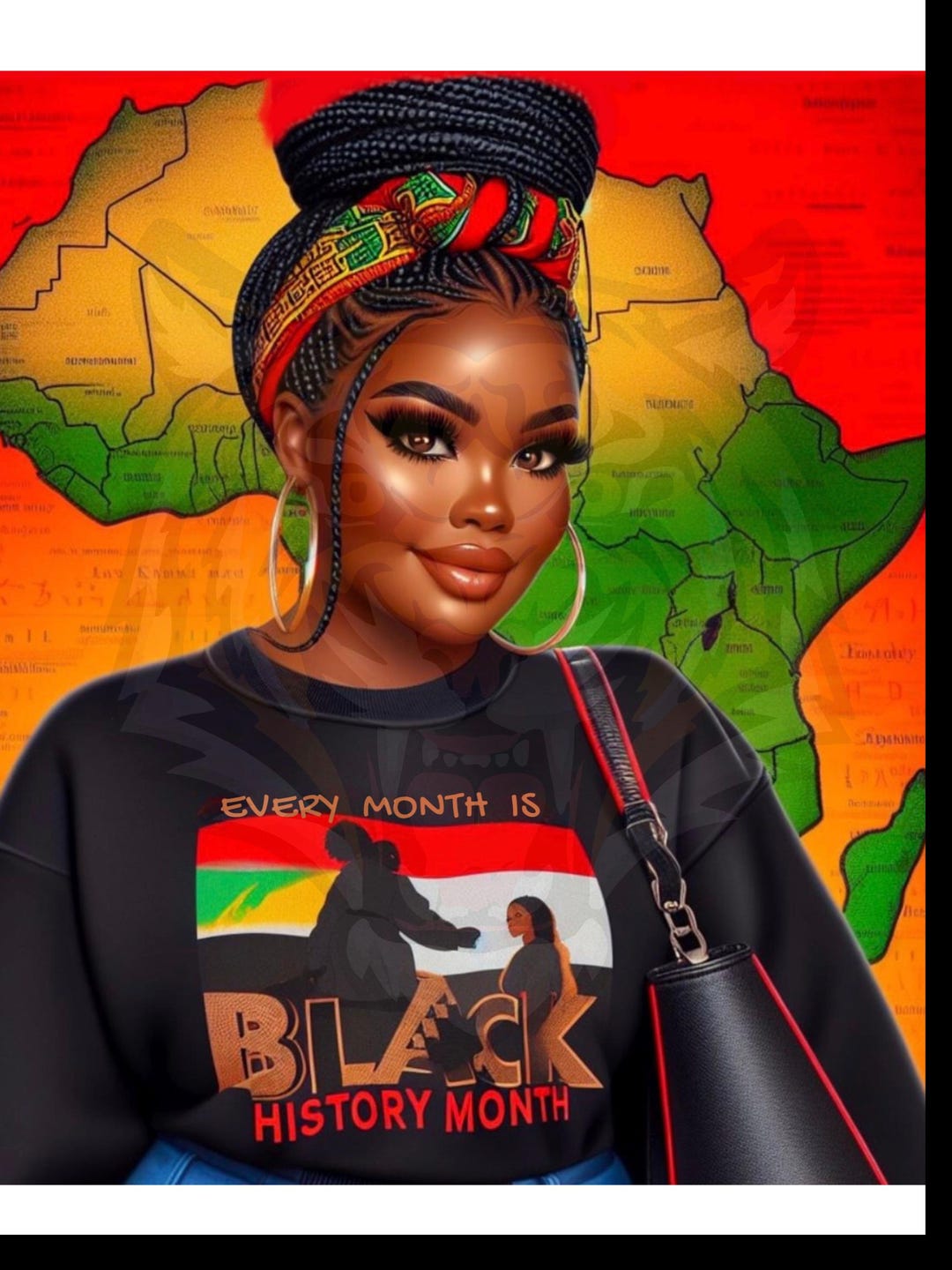 Black History Queen Design Png - Etsy