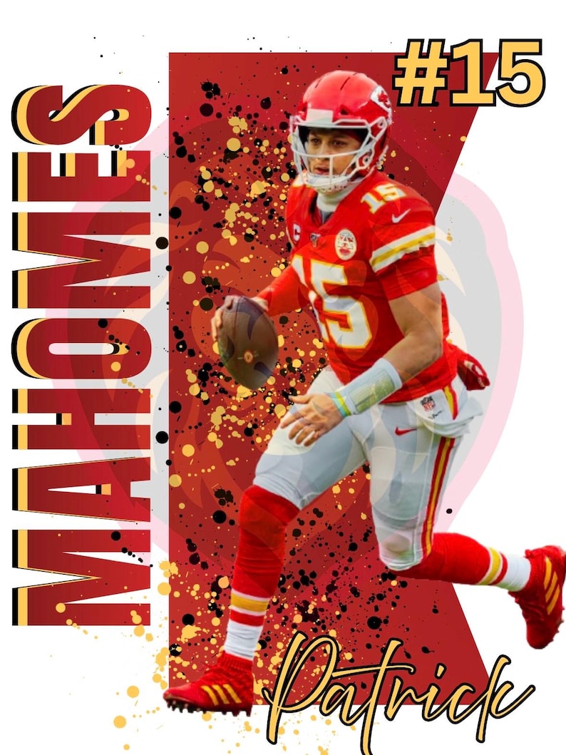 Patrick Mahomes the Goat Design Png for Sublimation Dtf Transfer, Shirt ...