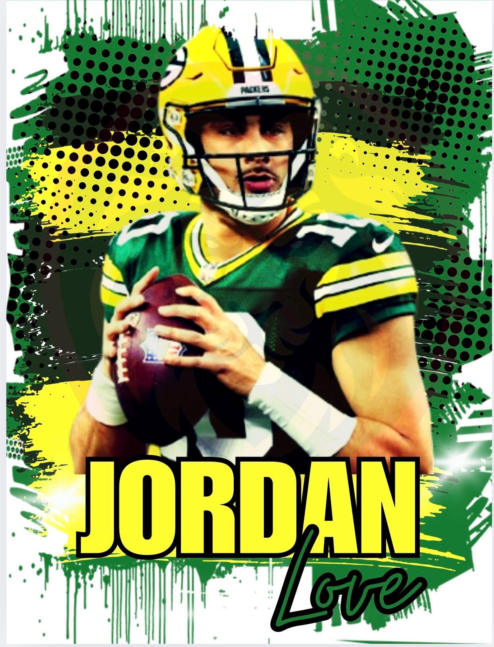 Jordan Love Fan Design Png, the Love is in the Gamefor Sublimation, Dtf ...