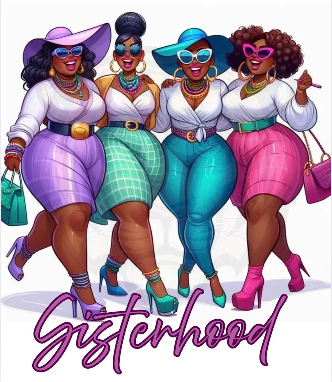 Black Girl Magic the Sisterhood Design for Afro Girl, Melanin Girl ...