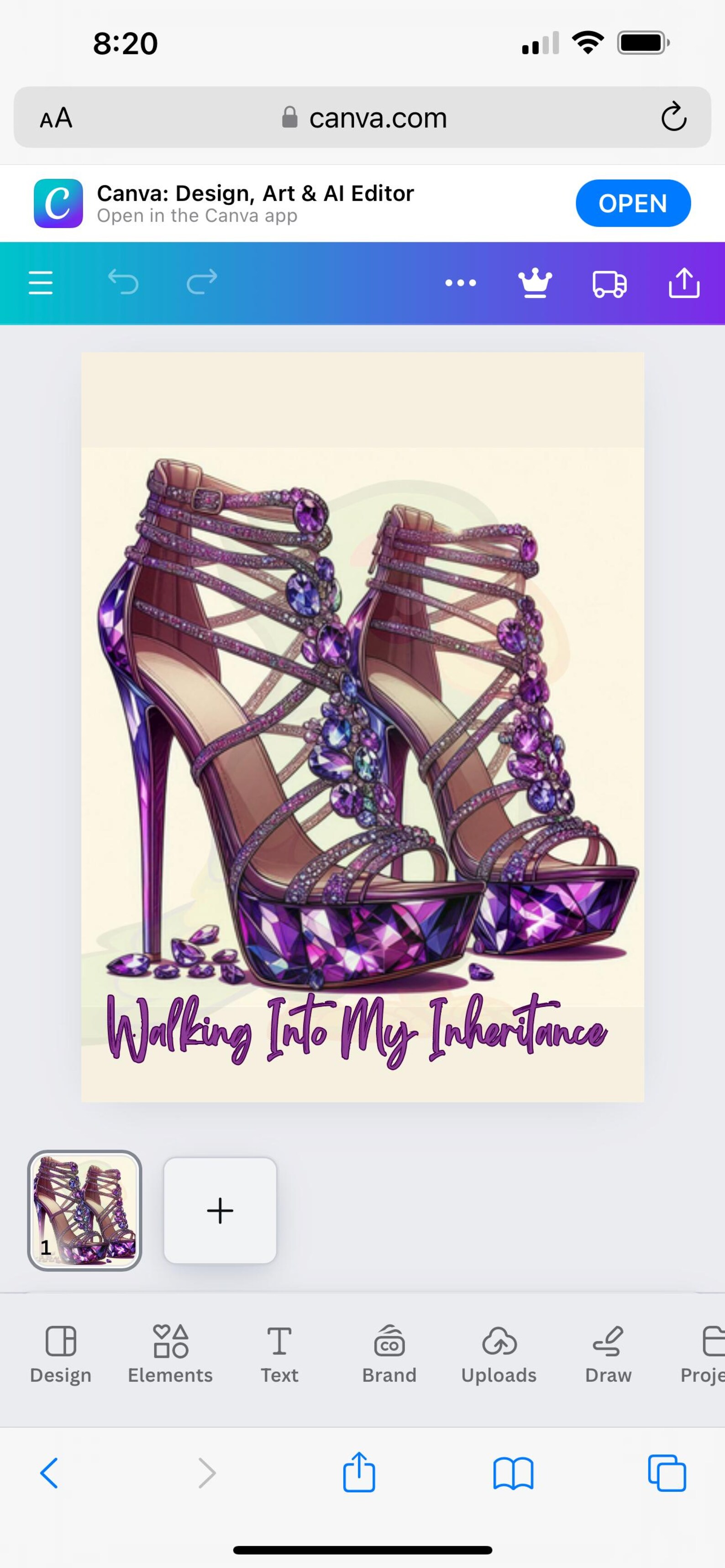 Walking in My Inheritance Christian Shoe Design for Sublimation Clip ...