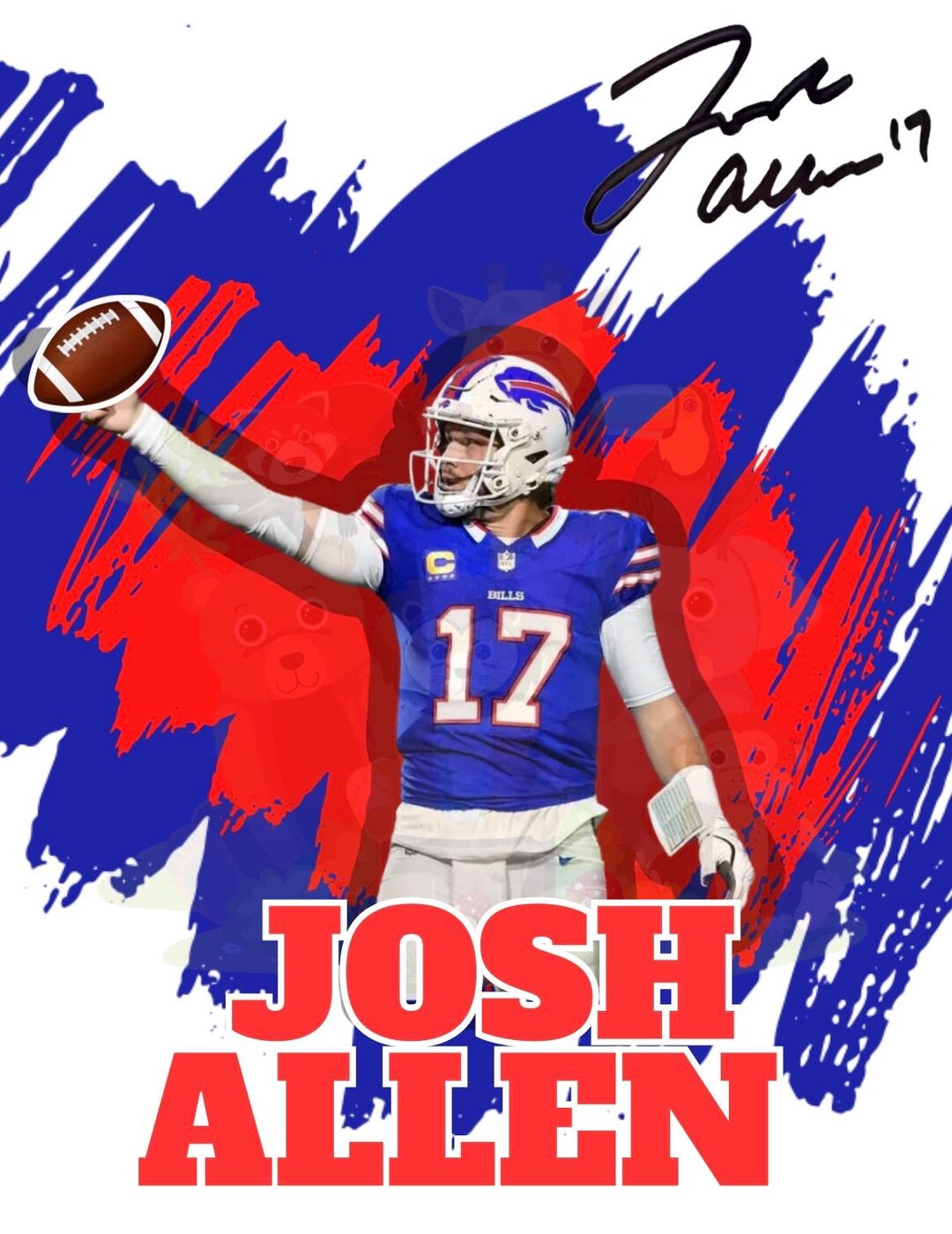 Josh Allen the King Design Png for Sublimation Dtf Transfer, Shirt Mug ...
