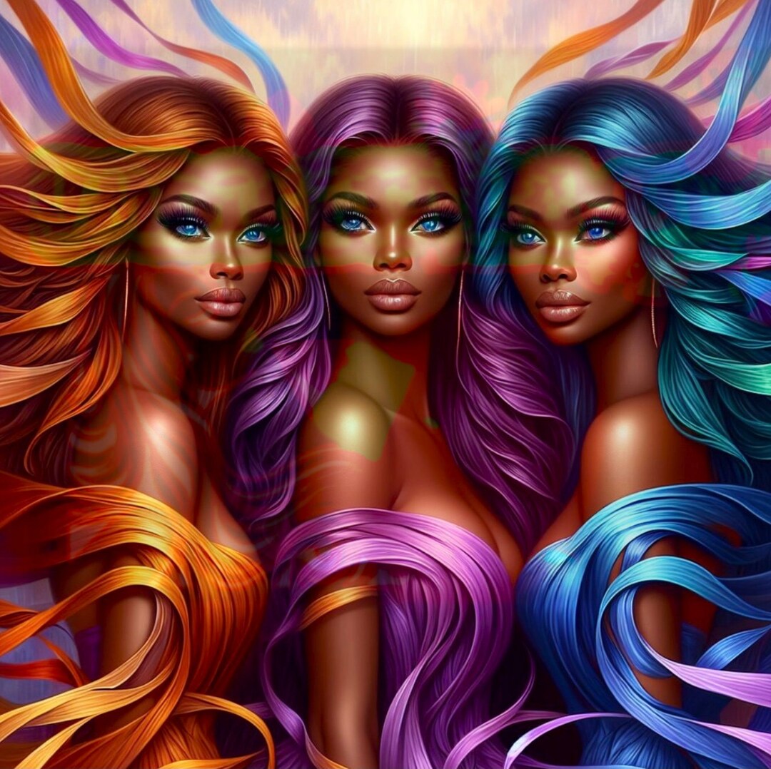 Beautiful Black Girl Magic Unity Picture Design Png for Sublimation - Etsy