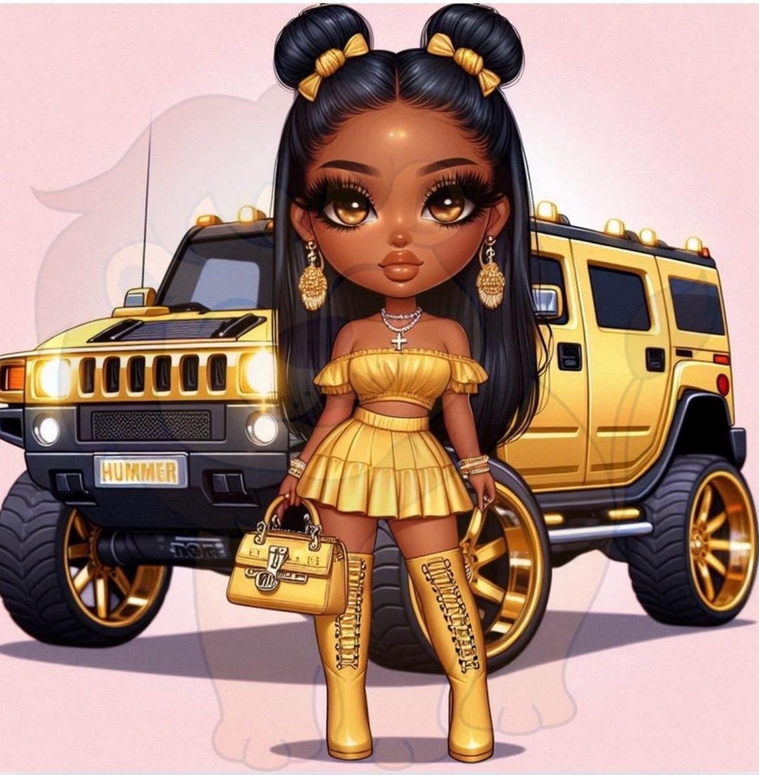 Beautiful Chibi Girl With Luxury Life Trap Queen Design Png for ...