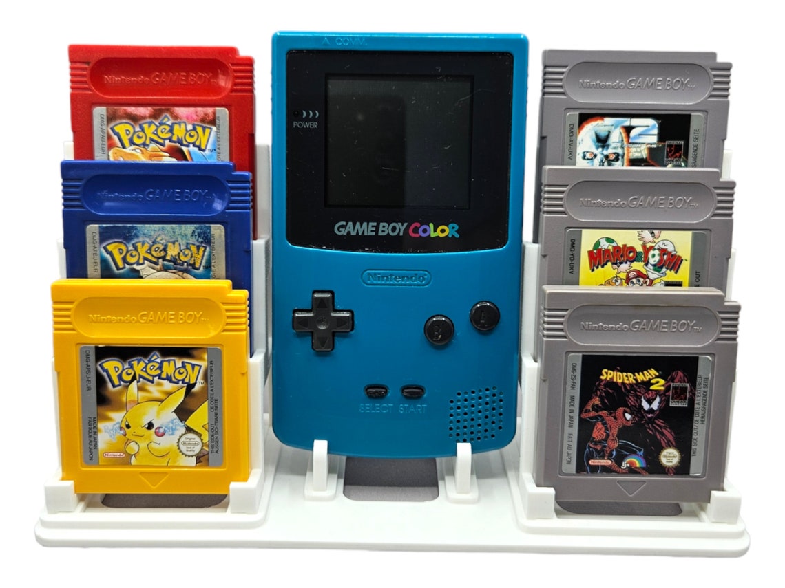 Nintendo Gameboy Color Console and 6 Game Display Stand 3D - Etsy Canada