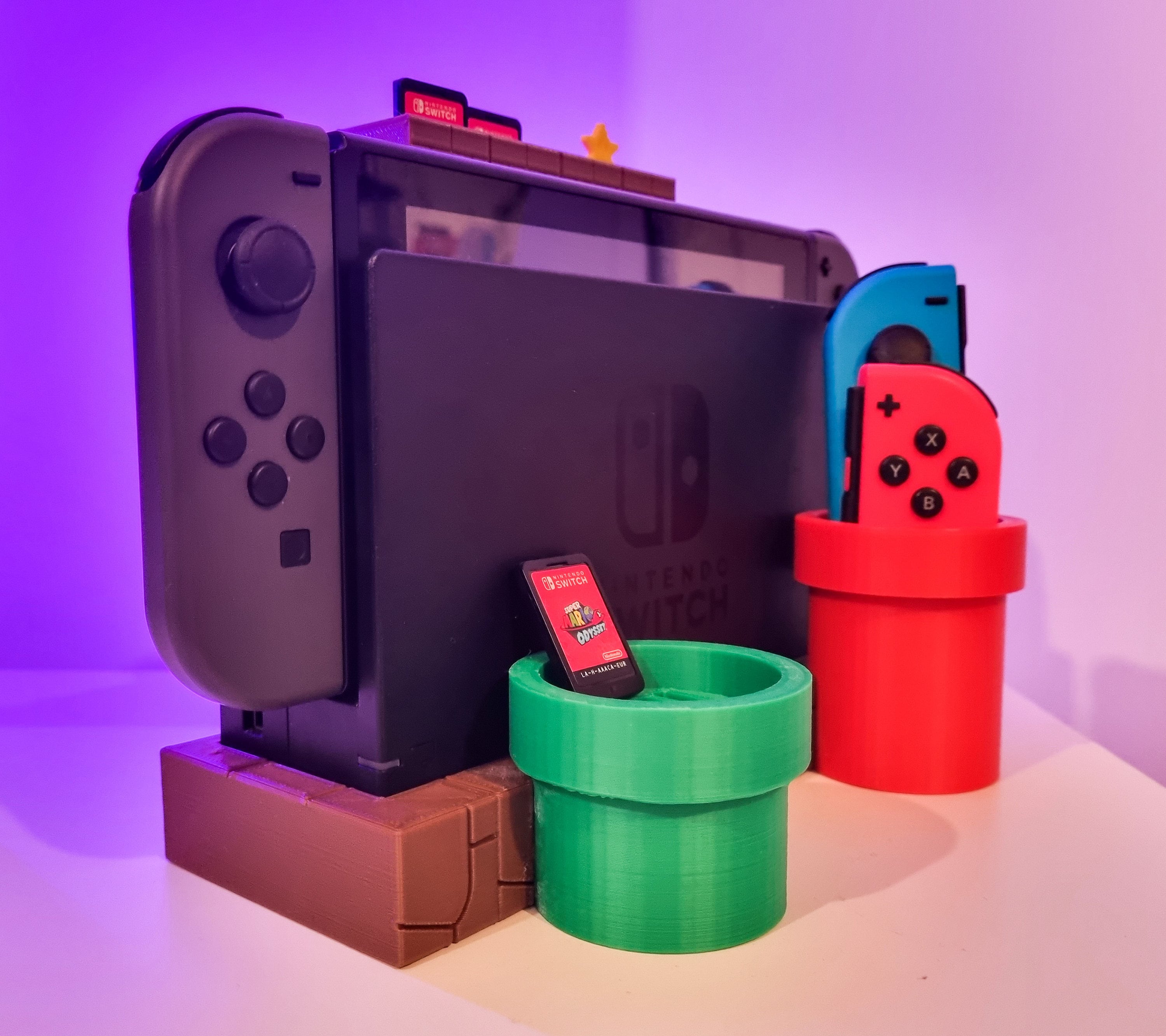 Mario Themed Nintendo Switch Dock Stand 3D Printed Display - Etsy