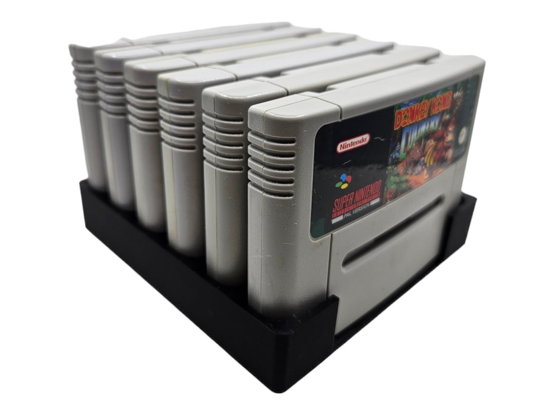 Super Nintendo Entertainment SNES System Game Cartridge Display Holder ...