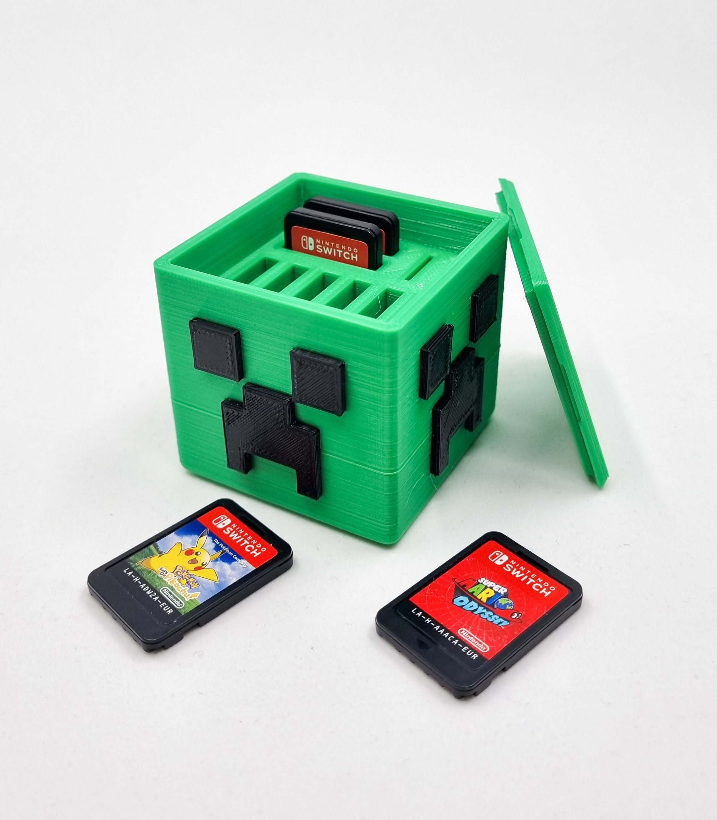 3D Printed Minecraft Creeper Nintendo Switch Game Storage - Etsy