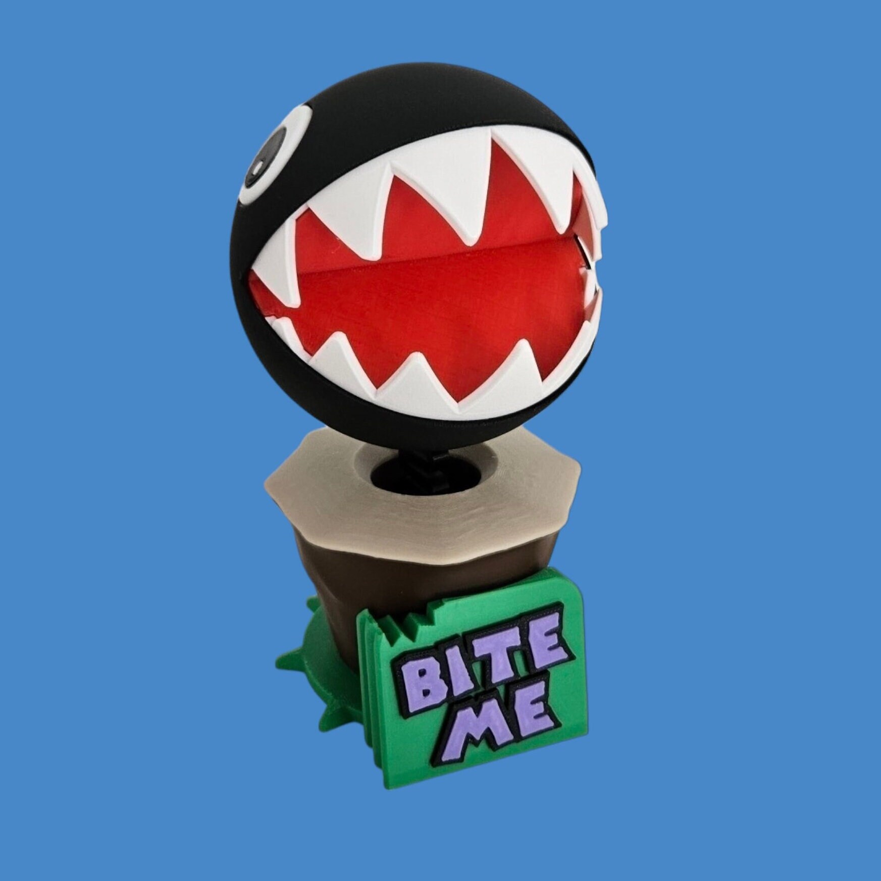 Mr Chomp Chomp Bobble Head | Super Mario Bros | 3D Printed | BITE ME - Etsy