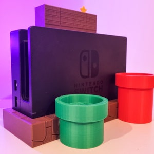 Mario Themed Nintendo Switch Dock Stand | 3D Printed Display Stand - Etsy