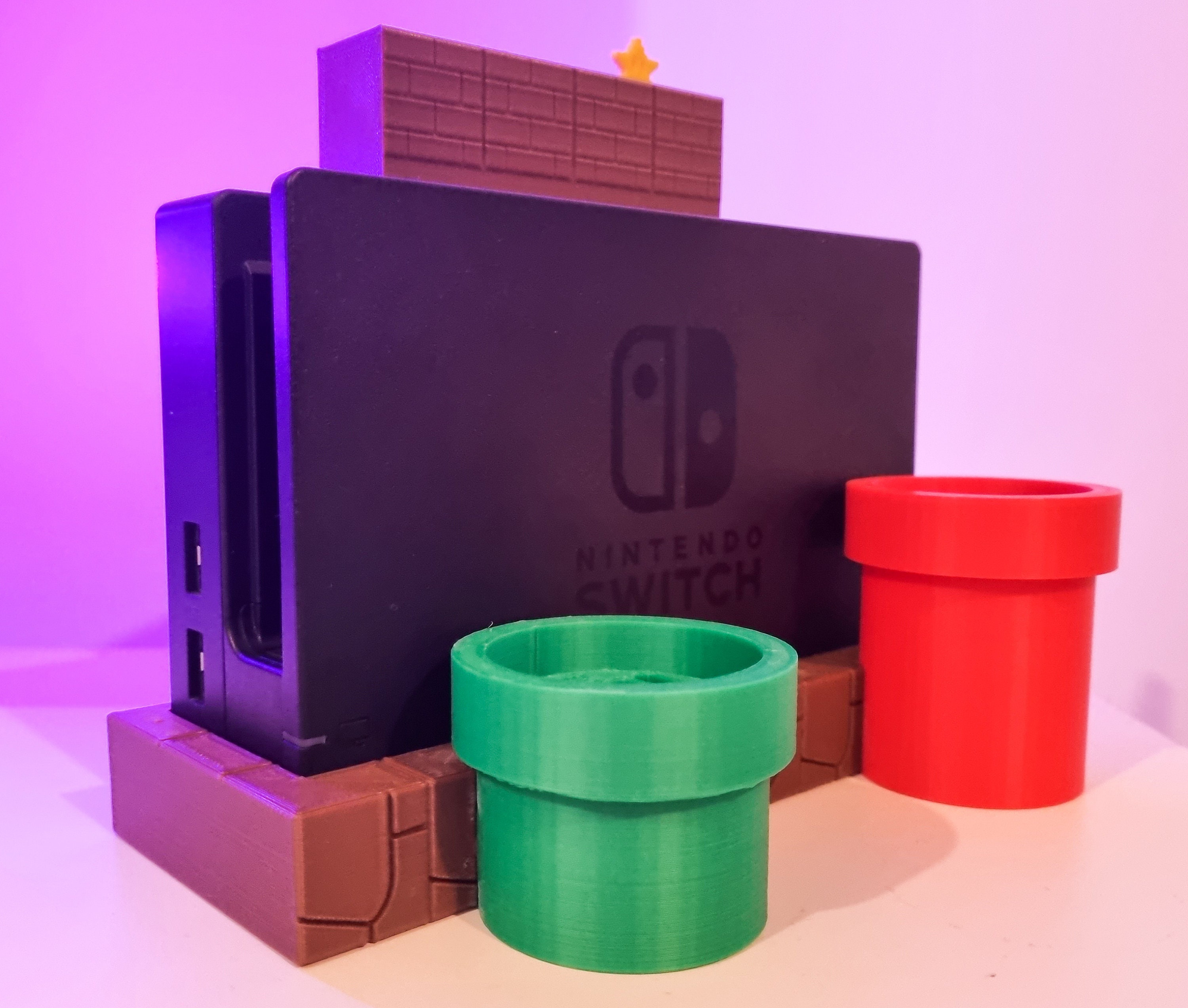 Mario Themed Nintendo Switch Dock Stand 3D Printed Display - Etsy