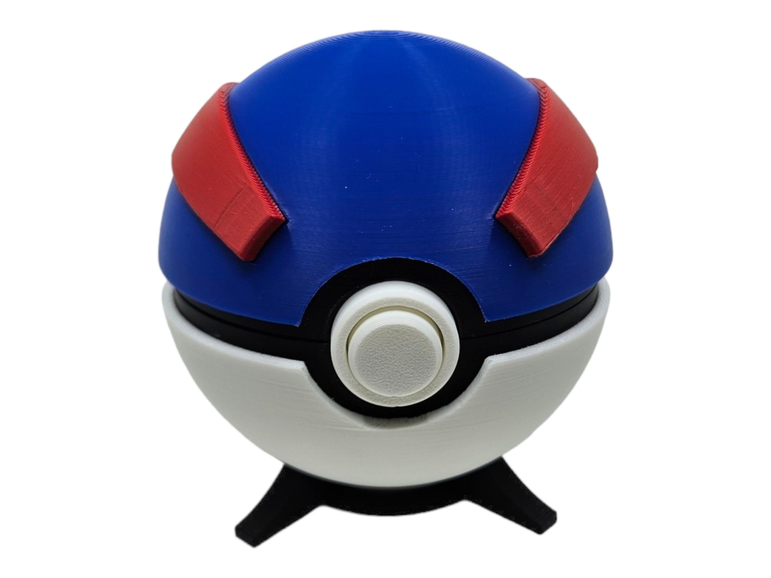 3D Printed Pokeballs With Switch Game Storage. Pokeball, Great Ball ...