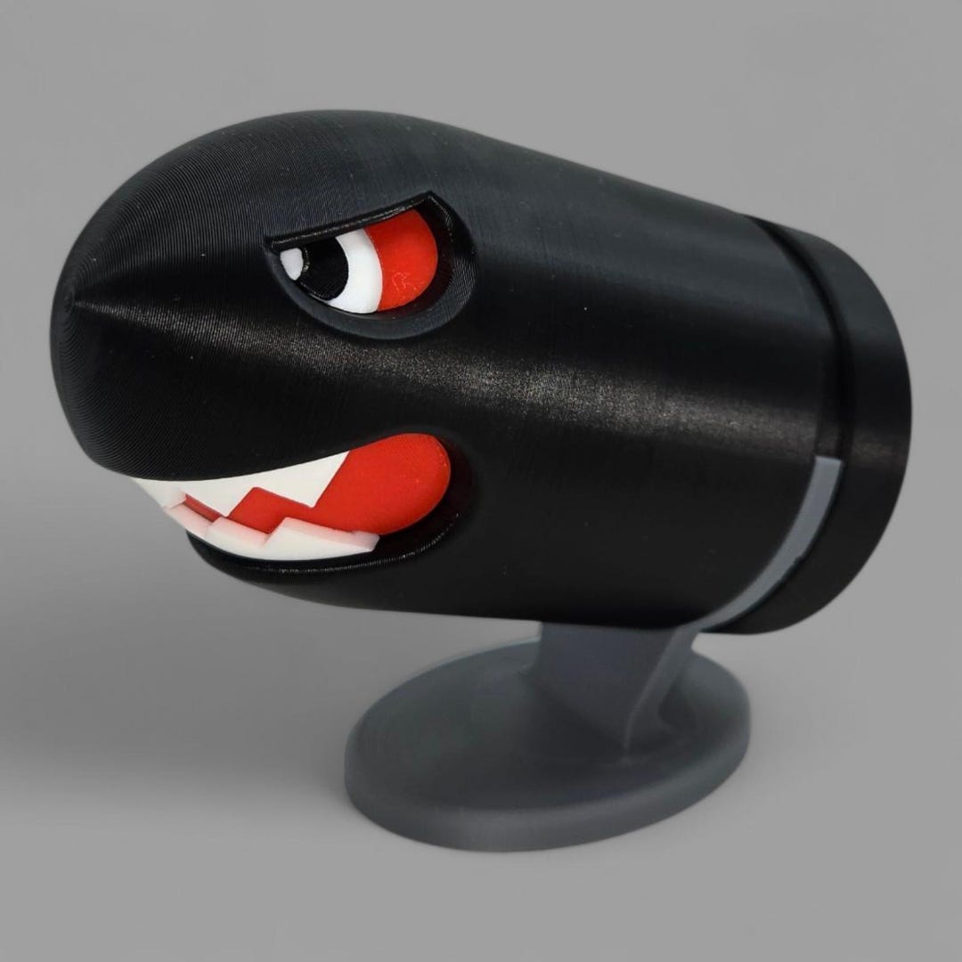 Bullet Bill Storage Container 3D Print | Nintendo Mario Collectible ...