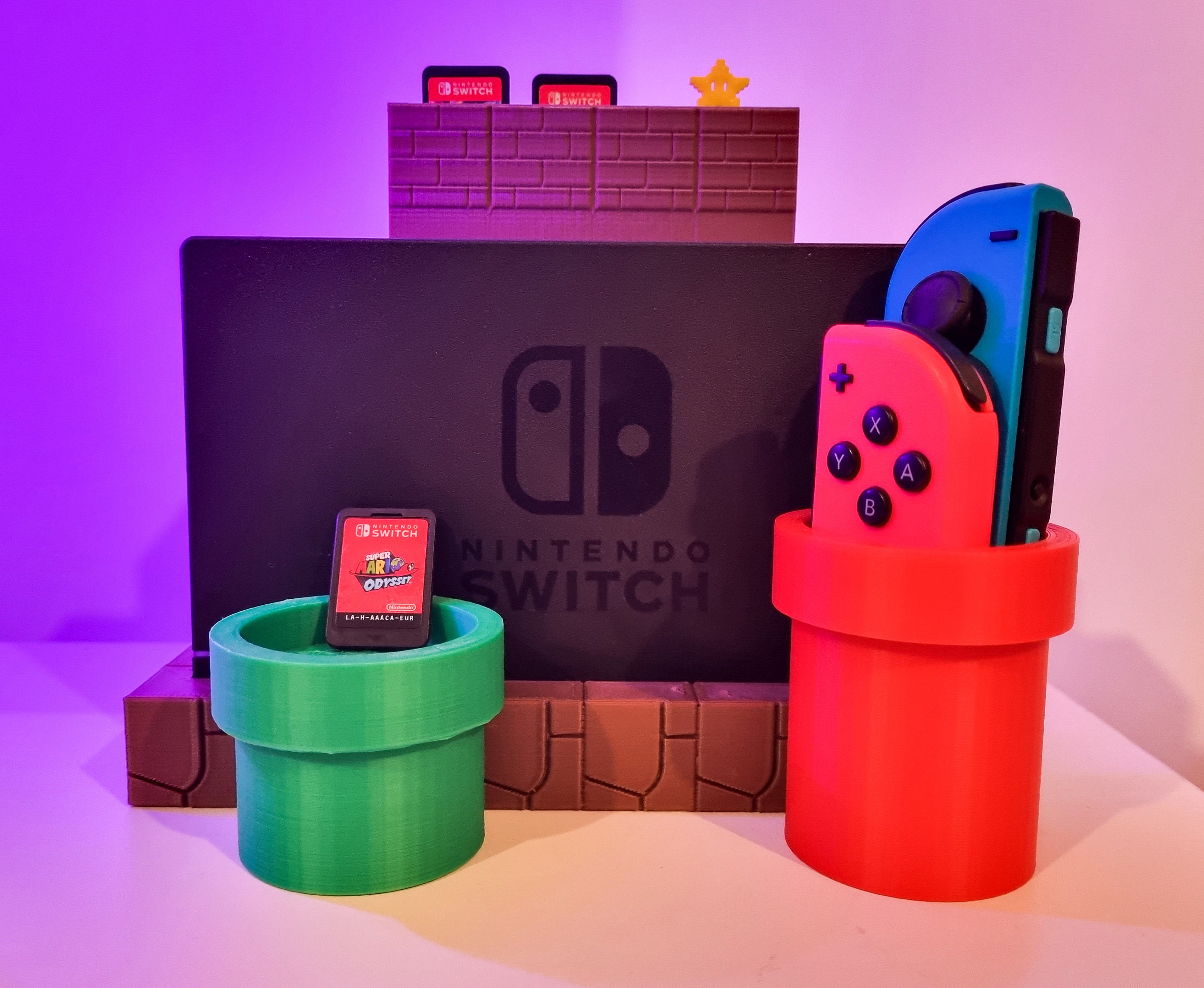 Mario Themed Nintendo Switch Dock Stand 3D Printed Display - Etsy