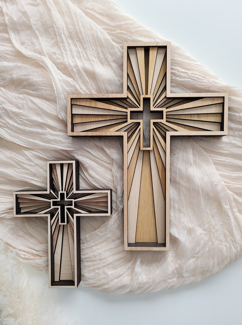 Wood Cross | Wood Wall Art | Laser Engraved Cross | Wedding Gift | Gift ...
