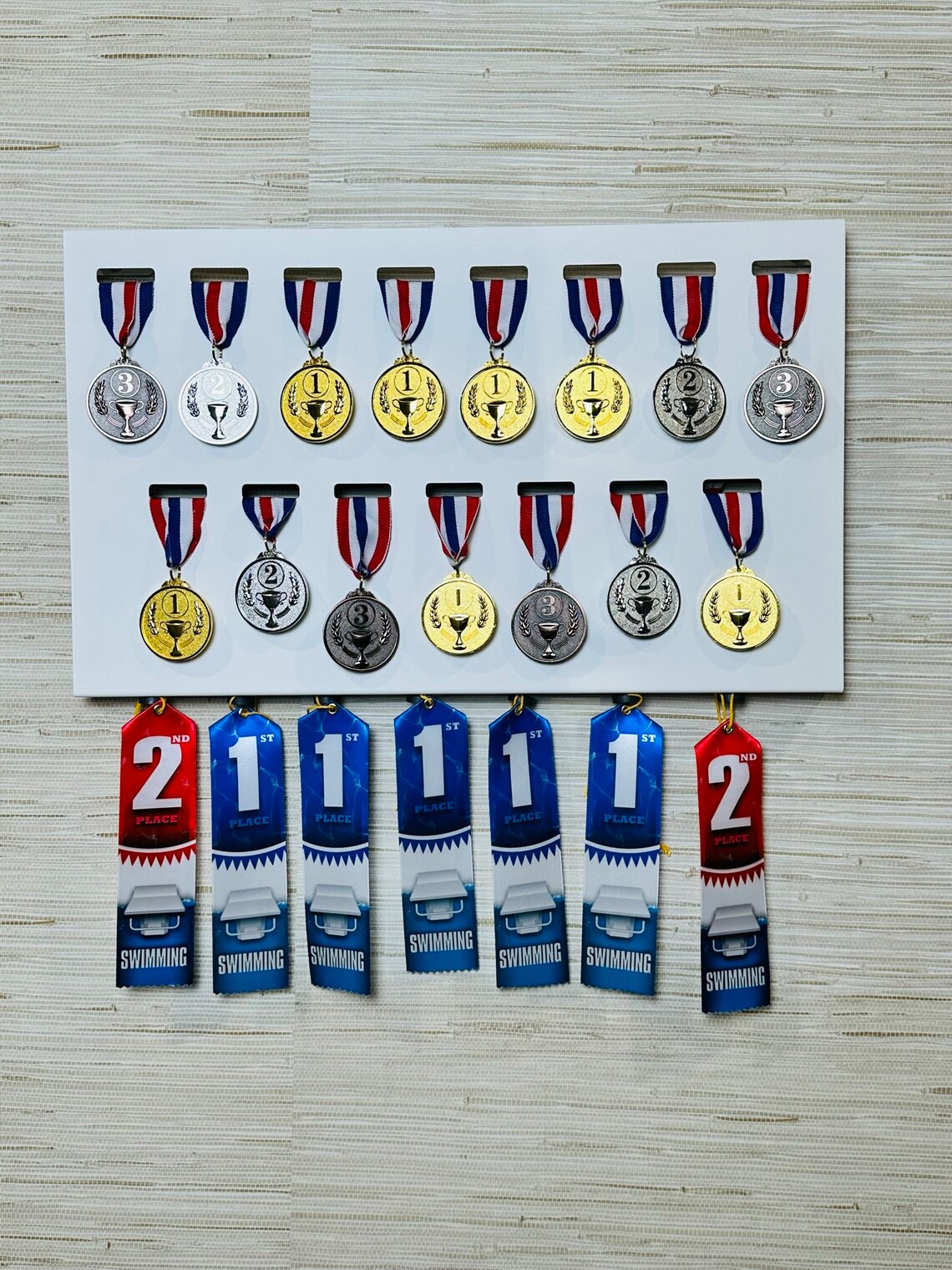 LOMEFA Medal Board 20 Inch, Medal Hanger, Medal & Ribbon Holder ...