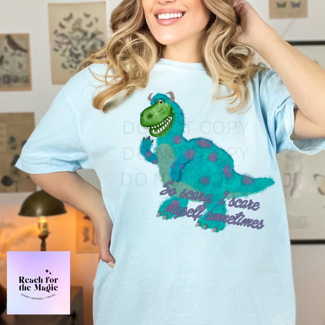 Scary Rex Monsters INC Sully Comfort Colors Graphic Tee - Etsy