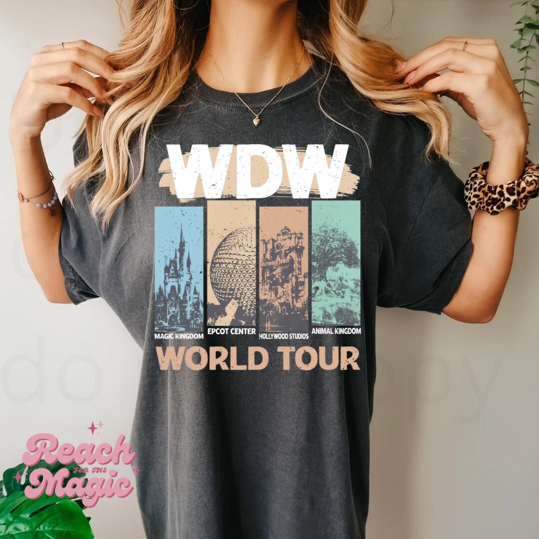 Retro Walt Disney World Tour T-shirt | Comfort Colors Disney Graphic ...