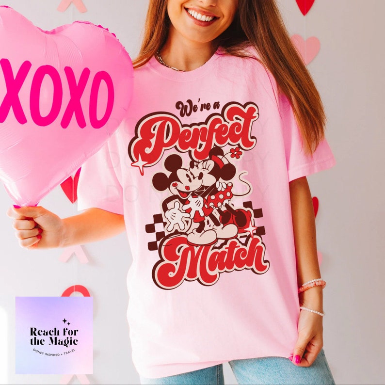 Mickey and Minnie We’re a Perfect Match Comfort Colors Graphic Tee - Etsy