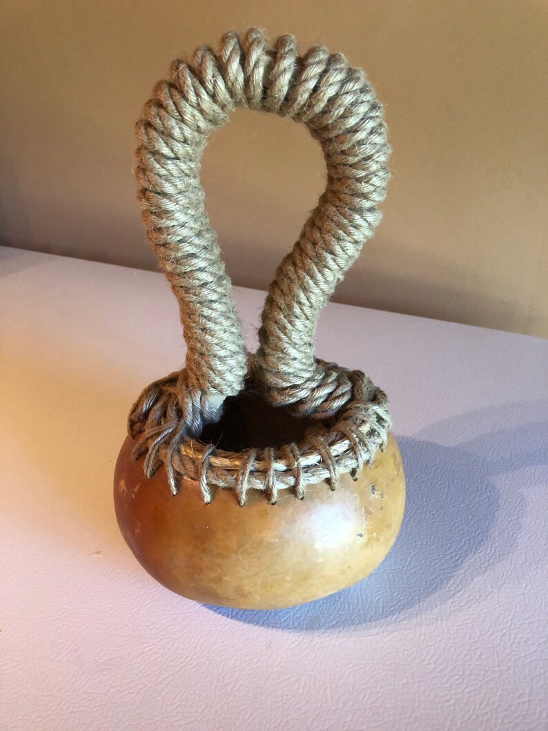 One Piece Gourd Cut for Handle With Sisal Covering - Etsy