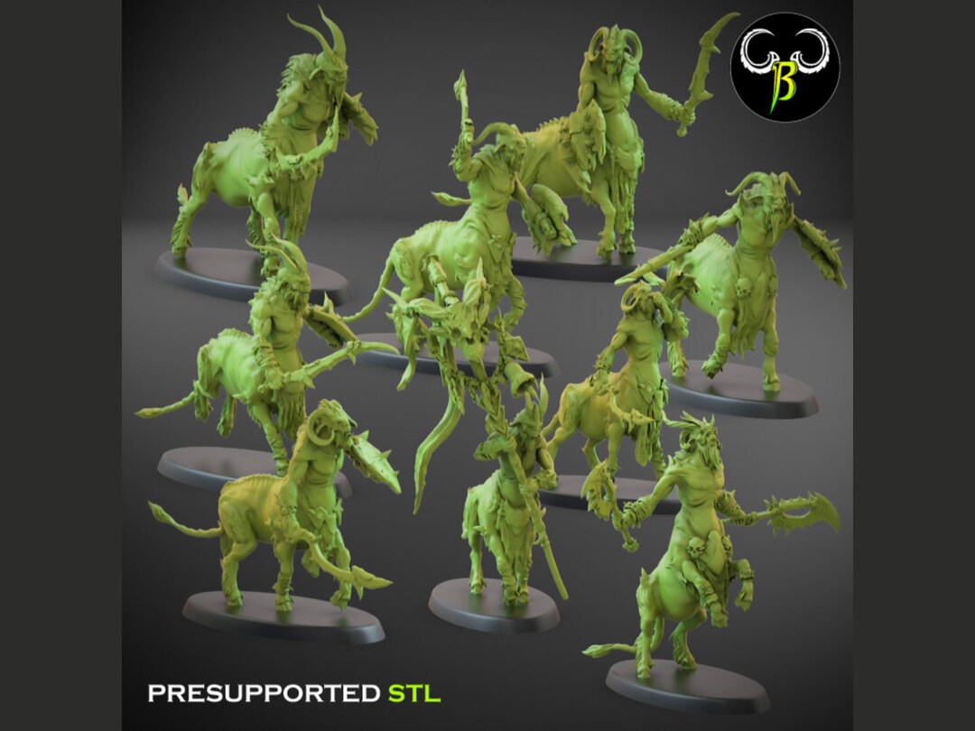 Horned Riders Sword Squad Beasts of Chaos Fantasy Tabletop Dnd RPG ...