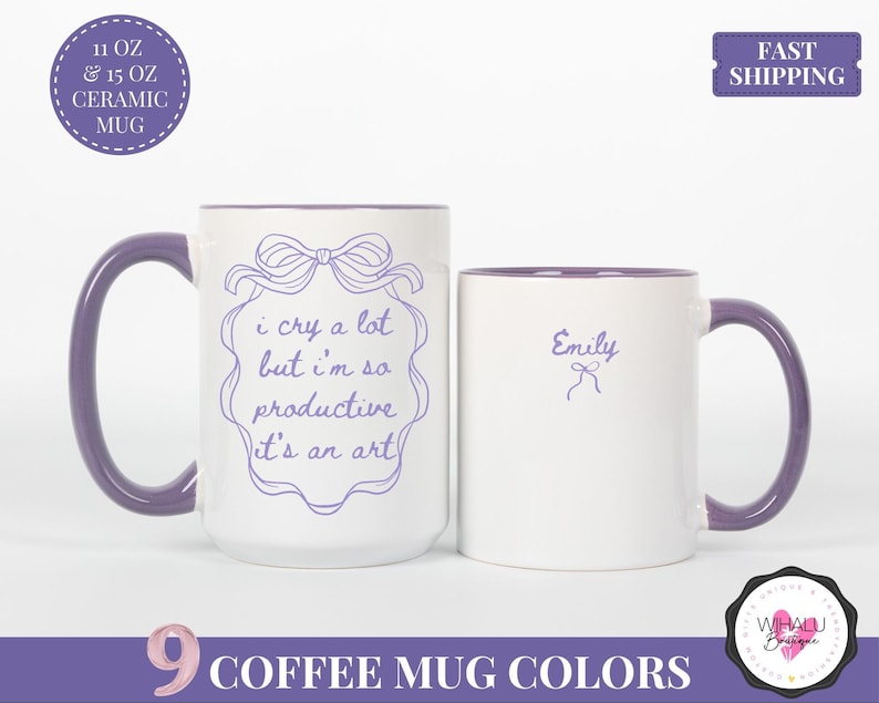 Productive Crying Mug Taylor Inspired Poet Mug Custom Taylor Coffee Cup ...