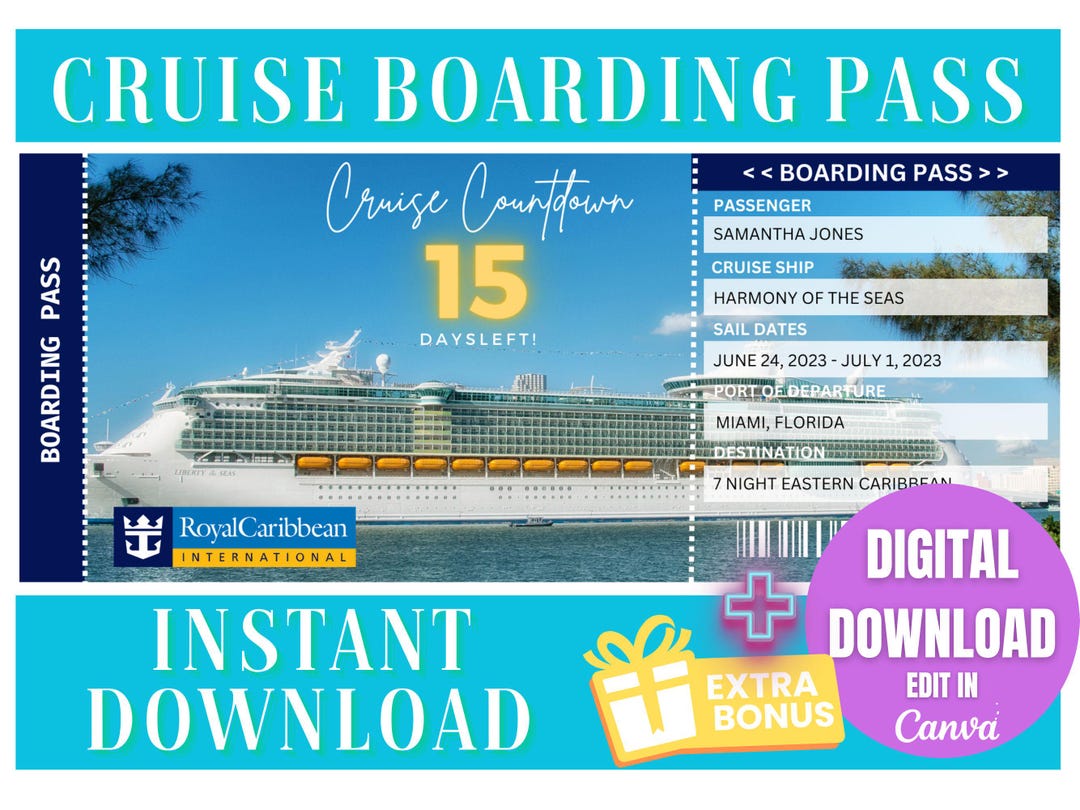 Royal Caribbean Cruise Ticket Surprise Cruise Ticket Christmas Cruise ...