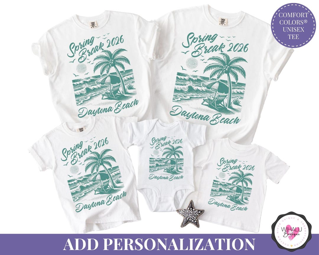 Spring Break 2026 Shirt Personalized Family Beach Vacation Tshirt ...