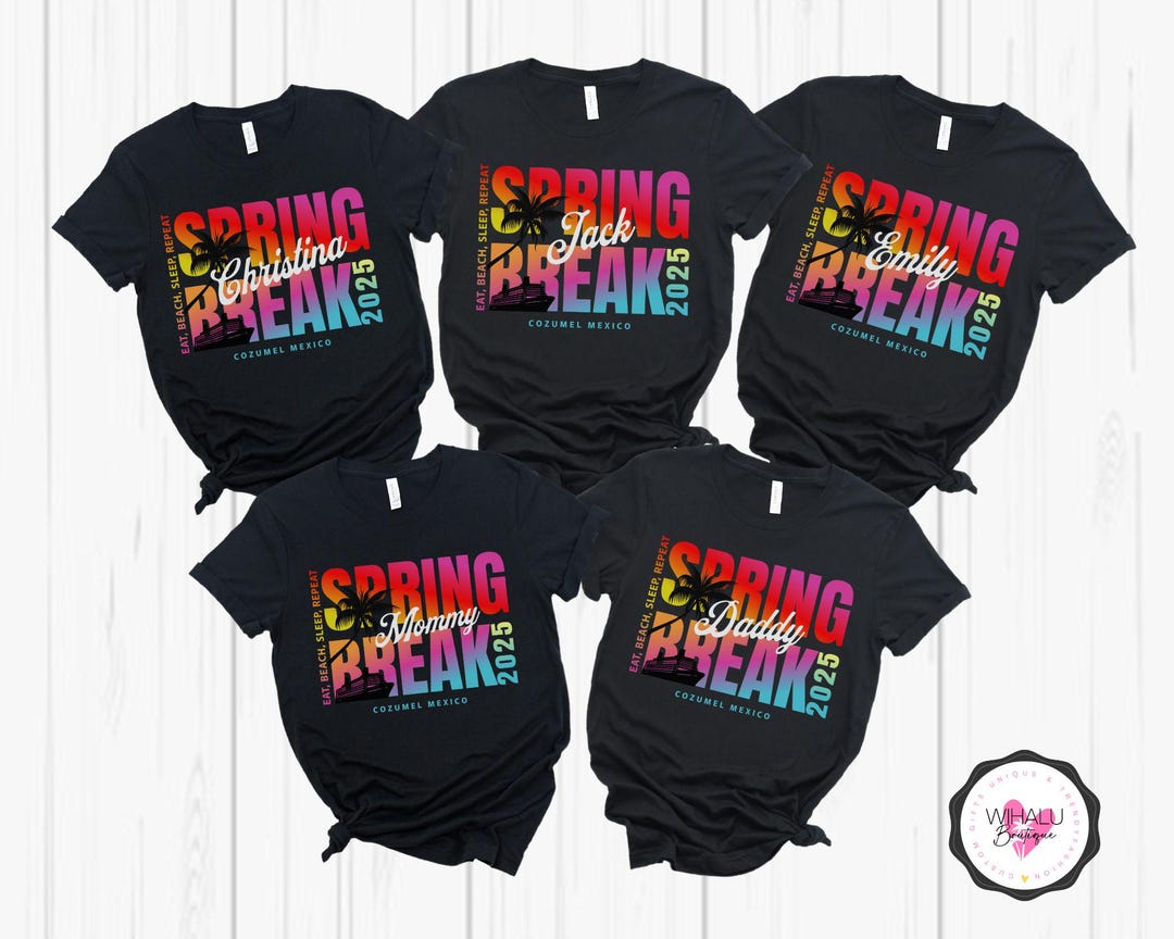 Matching Spring Break Shirts Family Vacation T-shirt Group Spring Break ...