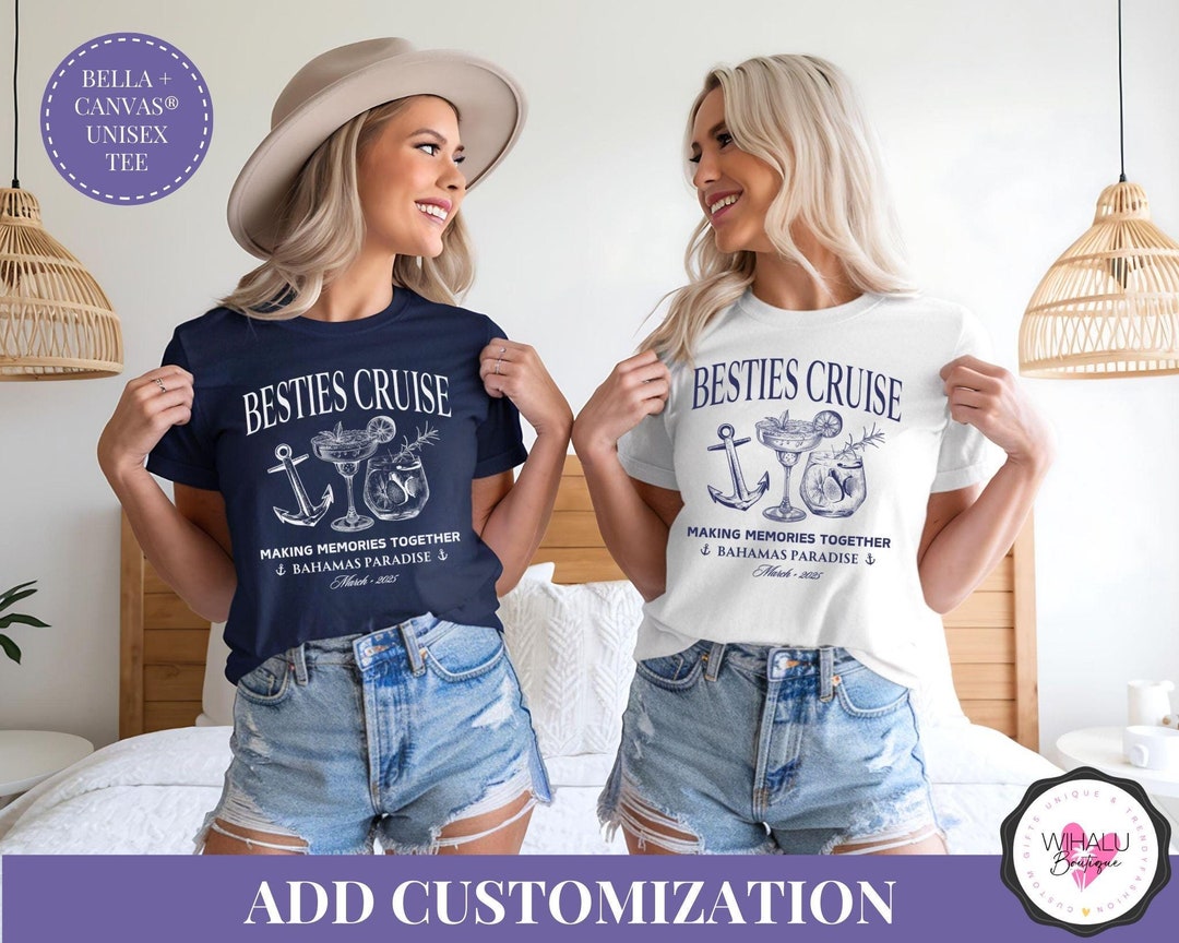 Custom Besties Cruise Shirt Matching Girl's Trip Tees Personalized ...